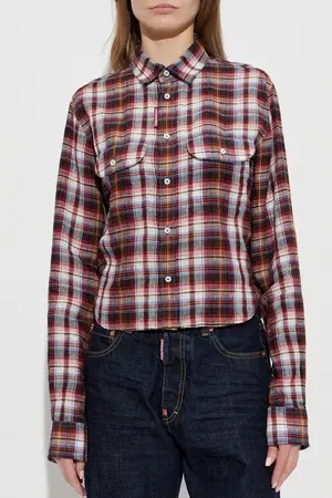 Dsquared2 Linen Checkered Shirt - Multicolour