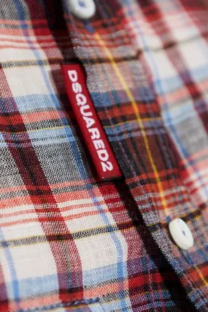 Dsquared2 Linen Checkered Shirt - Multicolour