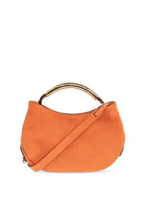 Moschino Suede Handbag - Orange