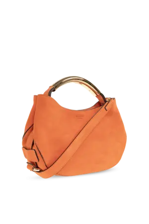 Moschino Suede Handbag - Orange