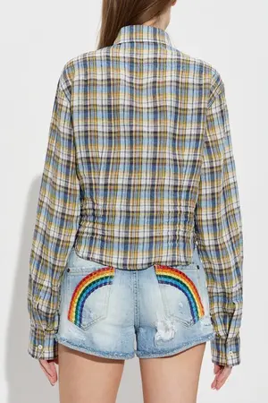 Dsquared2 Linen Checkered Shirt - Multicolour