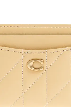 COACH Leather Card Holder - Yellow