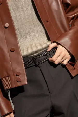 FERRAGAMO Braided Leather Belt - Brown