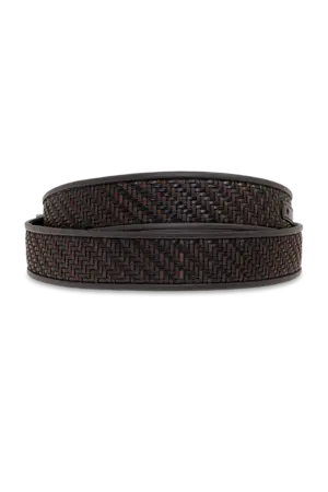 FERRAGAMO Braided Leather Belt - Brown