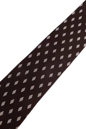 FERRAGAMO Silk Neck Tie - Brown
