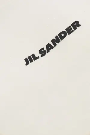 JIL SANDER Logo-printed Relaxed Fit Sweatshirt - Cream