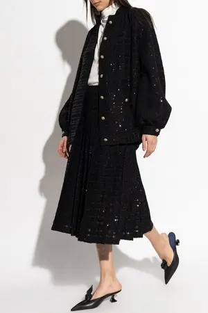 Alessandra Rich Jacket With Shimmering Appliqués