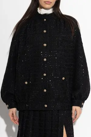 Alessandra Rich Jacket With Shimmering Appliqués