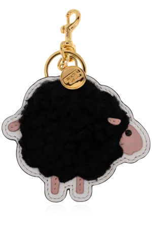 Moschino Keychain With Lamb Pendant - Black