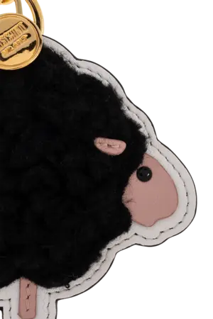 Moschino Keychain With Lamb Pendant