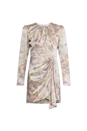 Alessandra Rich Silk Floral Dress - Multicolour