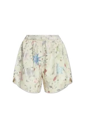 FORTE_FORTE Abstract Print Shorts With Lurex Thread Multicolour