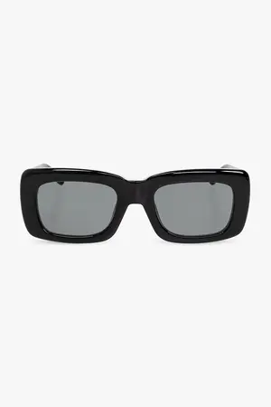 Attico Linda Farrow X Rectangle Sunglasses - Black