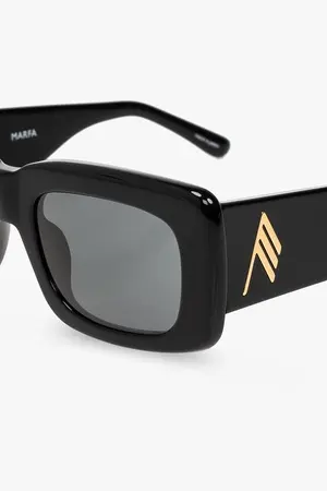 Attico Linda Farrow X Rectangle Sunglasses - Black