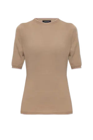 Fabiana Filippi Knit Top With Round Neckline - Beige