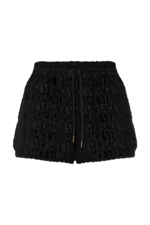 Versace Logo Shorts - Black