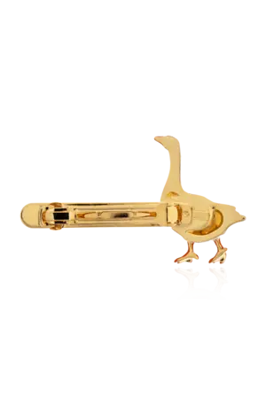 Moschino Goose Motif Hair Clip - White