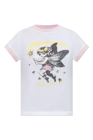 GANNI Printed T-shirt - White