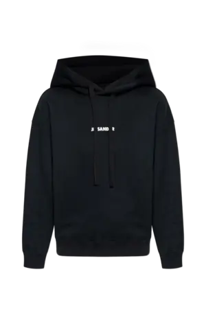 JIL SANDER Hooded Sweatshirt With Logo - Black