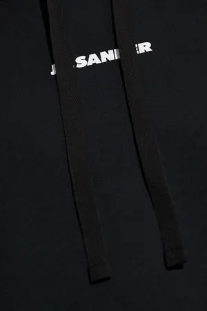 JIL SANDER Hooded Sweatshirt With Logo - Black