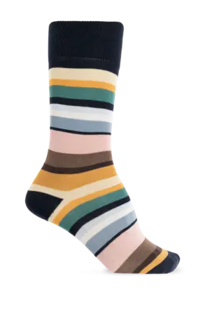 Paul Smith Striped Pattern Crew Socks - Multicolour