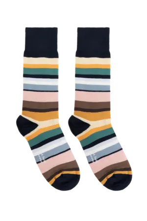 Paul Smith Striped Pattern Crew Socks - Multicolour