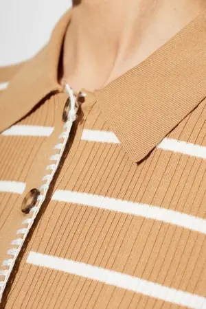 Rag & Bone Fitted Striped Cardigan - Beige