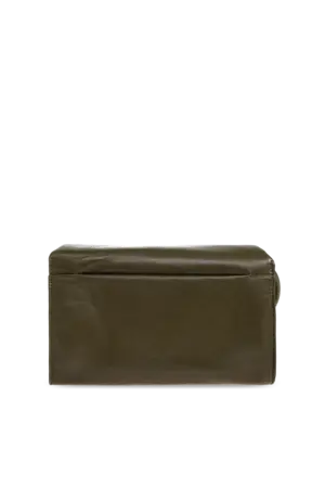 AMI Paris Leather Belt Wallet - Green
