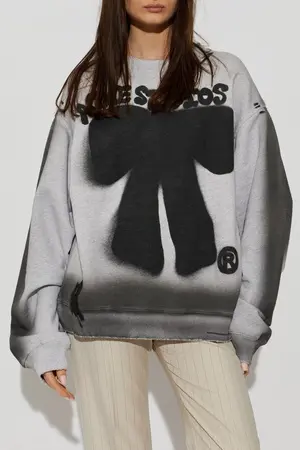 Acne Studios Printed Oversized Sweatshirt - Grey