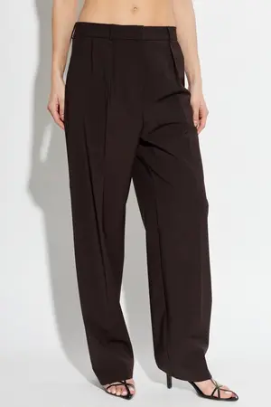 Lacoste Tailored Pleated Trousers - Brown