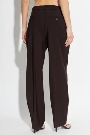 Lacoste Tailored Pleated Trousers - Brown