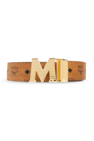 Mcm Logo Belt Brown