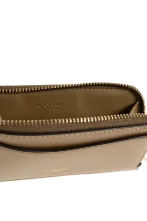 COACH Leather Card Holder - Brown