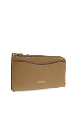 COACH Leather Card Holder - Brown