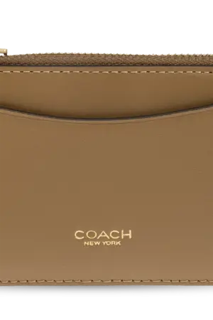 COACH Leather Card Holder - Brown