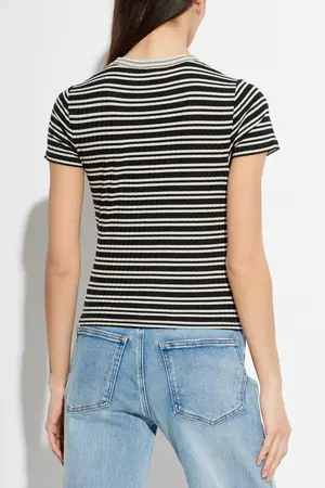 Rag & Bone Striped Pattern Top - Black