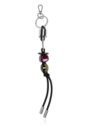 AMI Paris Keyring With Pendant - Black