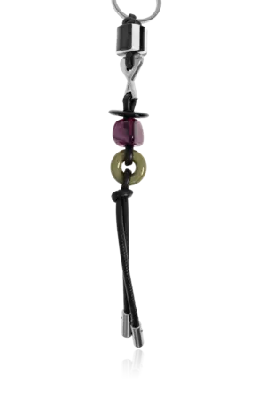 AMI Paris Keyring With Pendant - Black