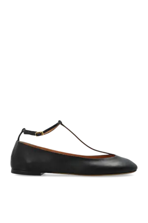 ODISSI Leather Ballerinas - Black