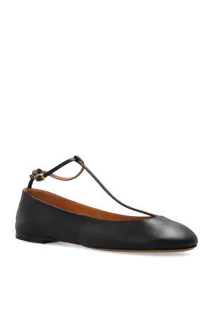 ODISSI Leather Ballerinas - Black
