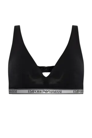 Emporio Armani Bra With Logo - Black