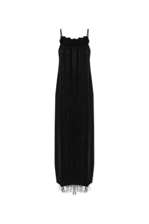JIL SANDER Dress With Fringes - Black