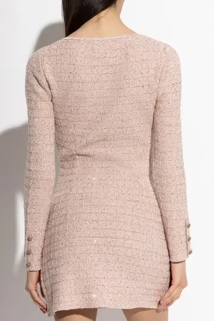 Alessandra Rich Dress With Shimmering Appliqués