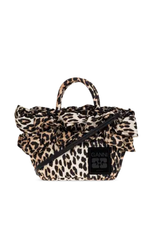 GANNI Logo Handbag - Brown