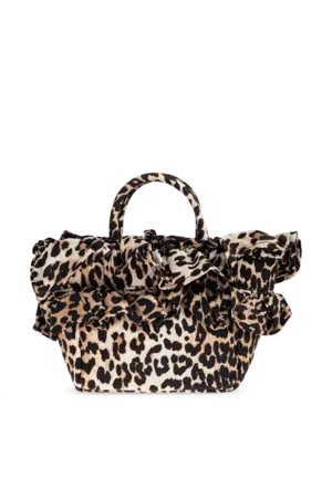 GANNI Logo Handbag - Brown