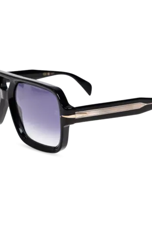 DB EYEWEAR BY DAVID BECKHAM Rectangle Sunglasses - Black