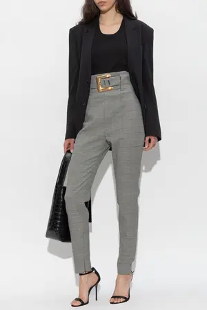 Balmain Houndstooth Pattern Trousers