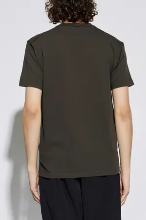 Stone Island T-shirt With Logo Patch - Black
