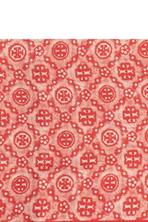 Tory Burch Scarf With Raw Edge Finish - Red