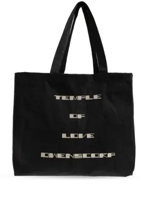 Rick Owens Temple Of Love Shopper Bag - Black